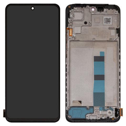 LCD compatible with Xiaomi Redmi Note 12 4G, (black, with frame, High ...