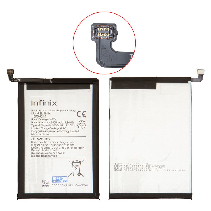 Batería BL-49NX puede usarse con Infinix Smart 7 (X6515), Smart 8 ...