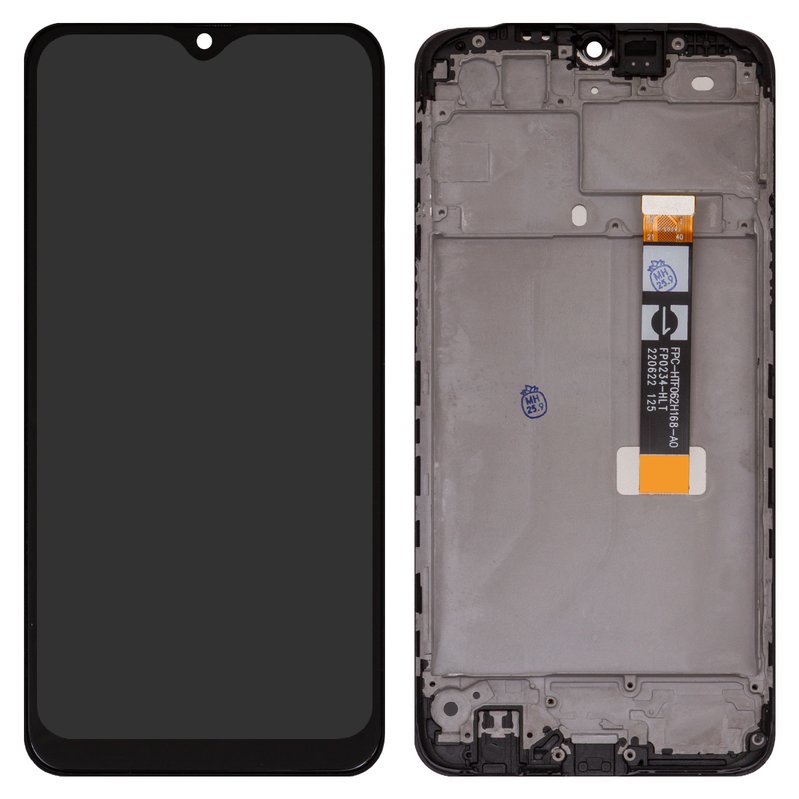 LCD compatible with Oppo A12, A12s, A5s, (black, with frame, High Copy ...